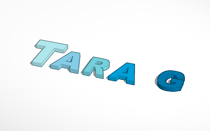 3D design tara gillespie - Tinkercad