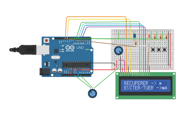 Circuit design Project - Space Invader | Tinkercad