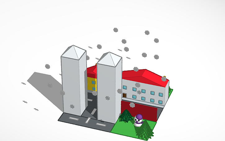 3D design mini city - Tinkercad