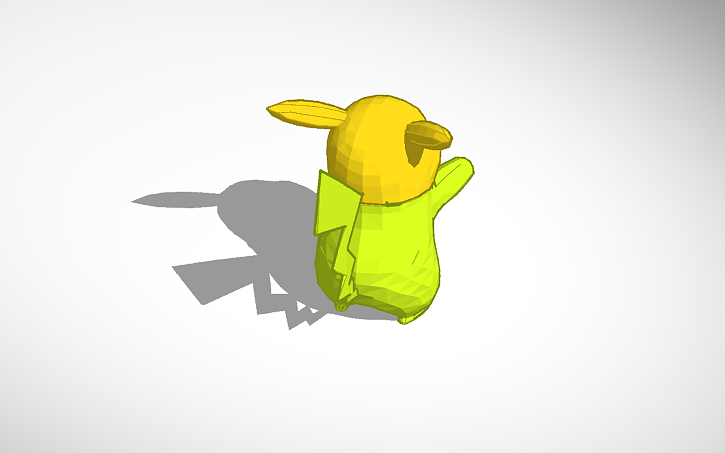 3D design Pikachu 1D 25 | Tinkercad