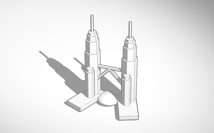 3D design simple klcc | Tinkercad
