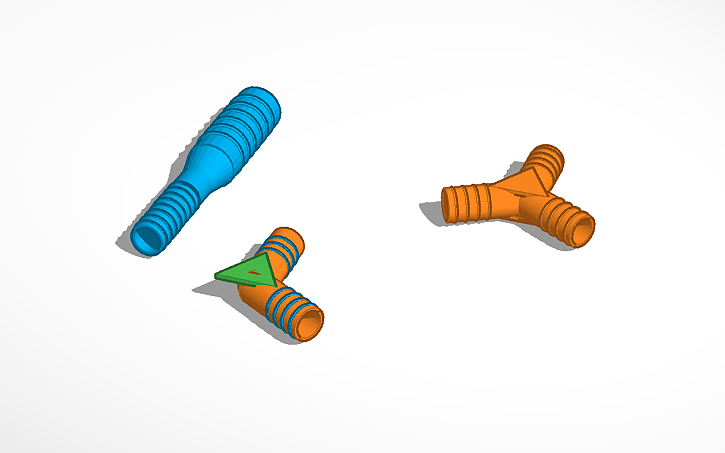 3D design tube connectors - Tinkercad