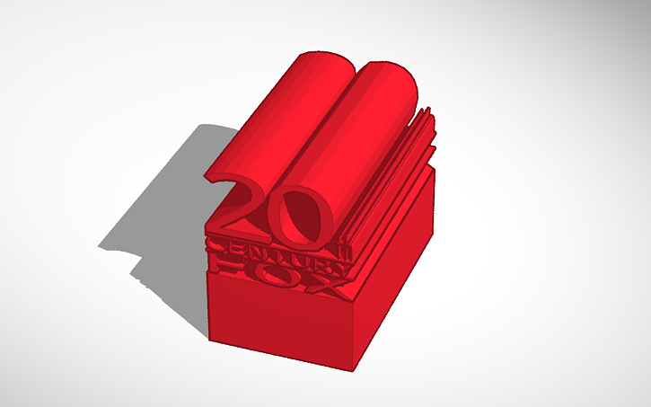 3D design 20th century fox logo - Tinkercad