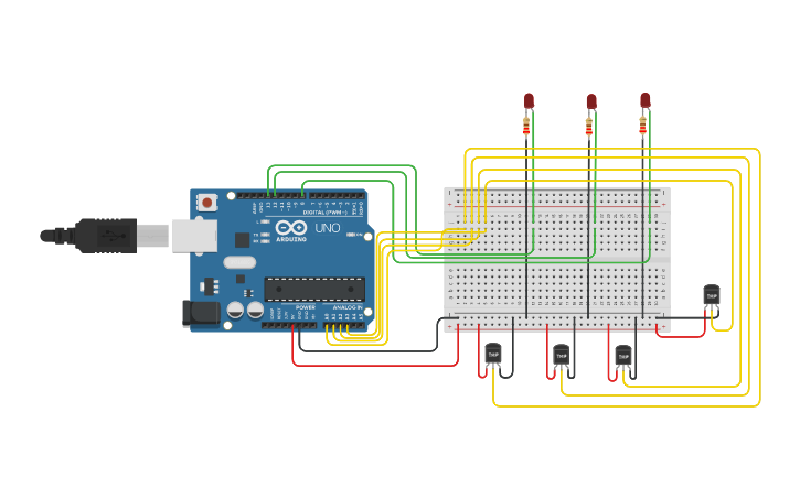 Circuit design Second Circuit - Tinkercad