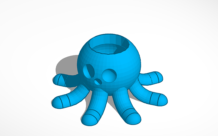 3D design Octopus Planter - Tinkercad