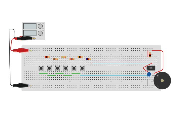 Circuit design Simple piano - Tinkercad