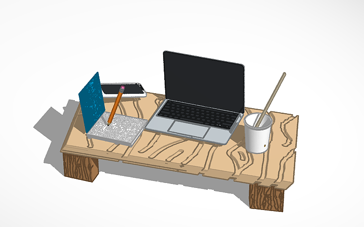 3D design SCHOOL TABLE - Tinkercad