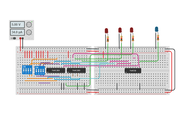 Circuit Design Bcd Adder Tinkercad