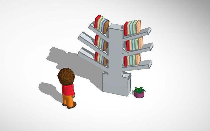 3d Design Bookshelf Tinkercad