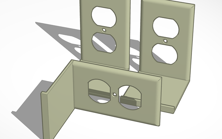 3D design Electrical Outlet with phone plate | Tinkercad