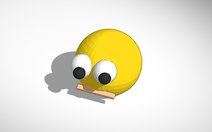 3D design Happy face emoticon | Tinkercad