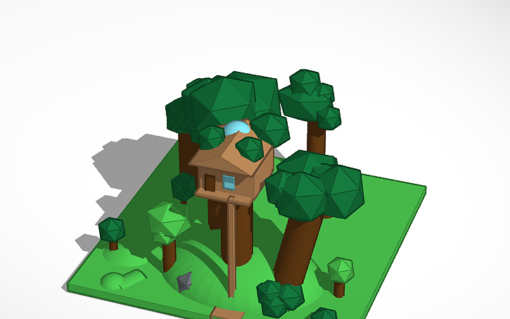 3D design treehouse woods - Tinkercad