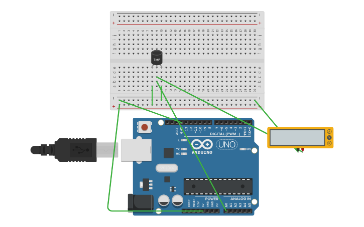 Circuit Design Temperature Tinkercad