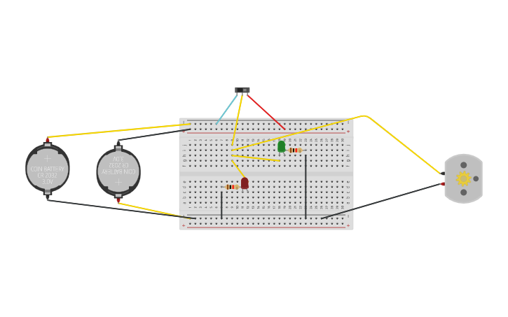 Circuit design 4-TEC-20-21-3-Diodo-LED en paralelo con un motor (2) - Tinkercad