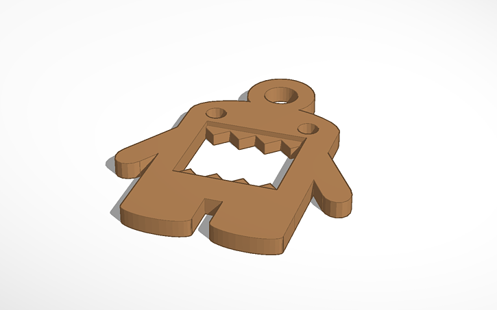 3D design DOMO keychain - Tinkercad