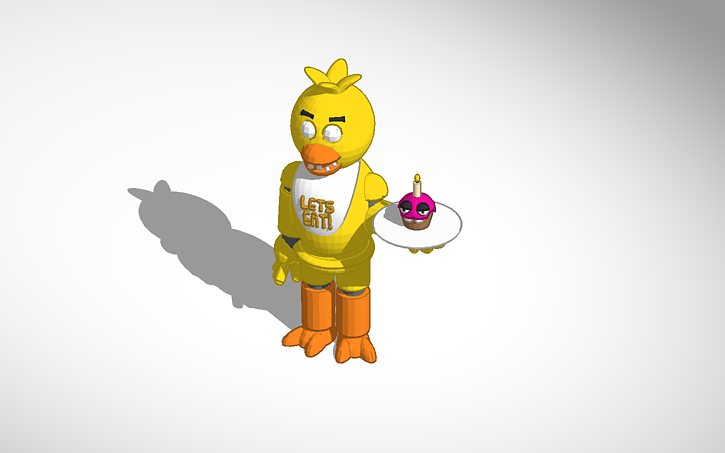 3D design Chica the Chicken from Five Nights At Freddys - Tinkercad