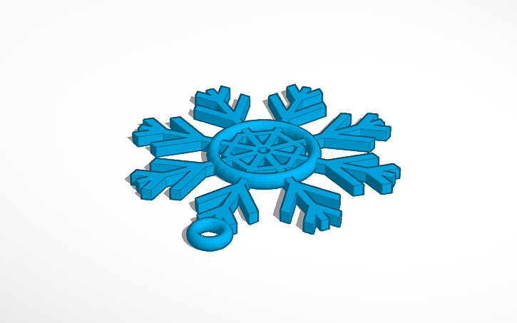 3D design Snowflake Ornament - Tinkercad