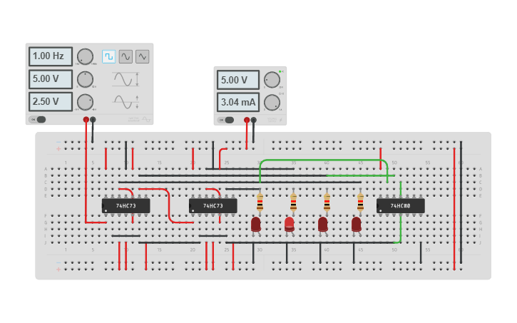 Circuit Design 4 3 Decade Counter Tinkercad
