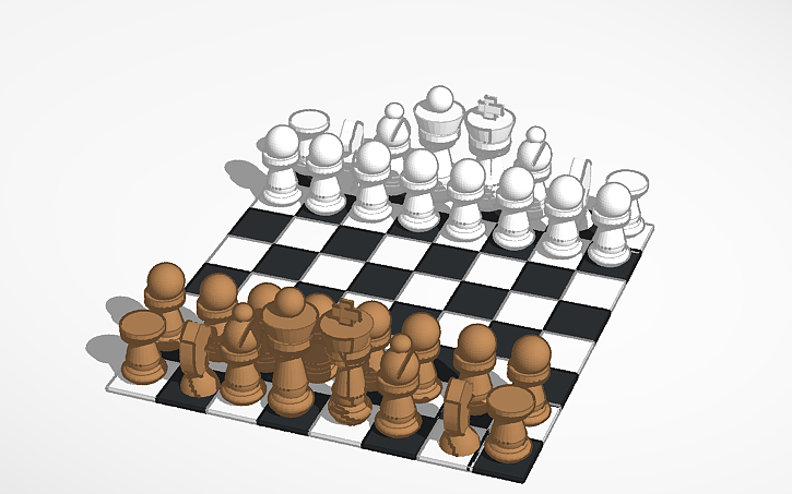 3D design catur - Tinkercad