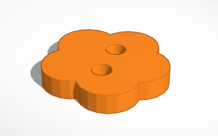 3D design Flower Button - Tinkercad