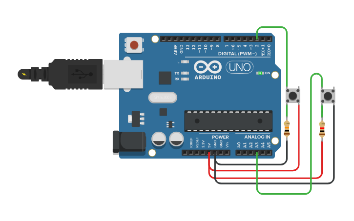 Circuit design Input digital | Tinkercad
