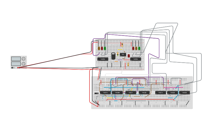 Circuit Design Traffic Signal State Machine Tinkercad