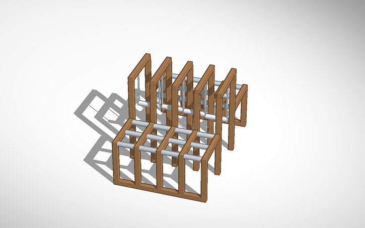 3D design Monkey Bars to swing to bar - Tinkercad