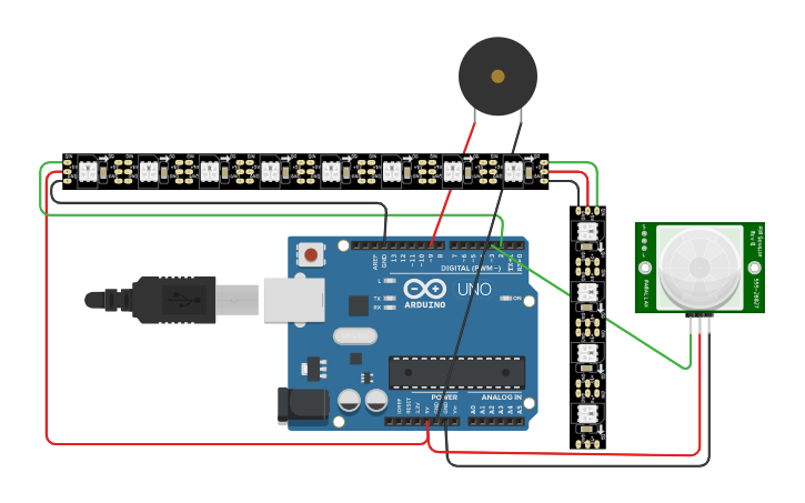Circuit design Copy of NeoPixel Strip - Tinkercad