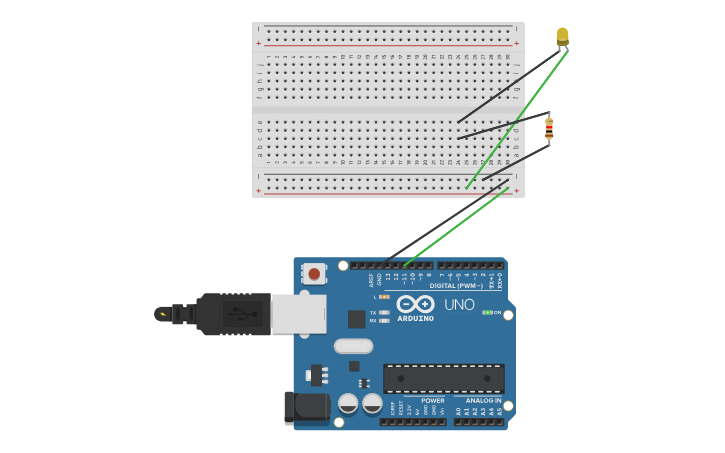 Circuit design Binking-moduels - Tinkercad
