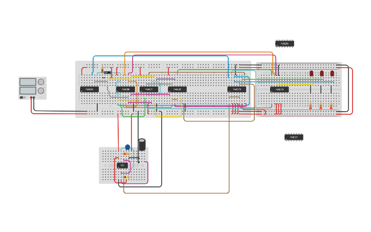 Circuit design TESTE 1 - Tinkercad