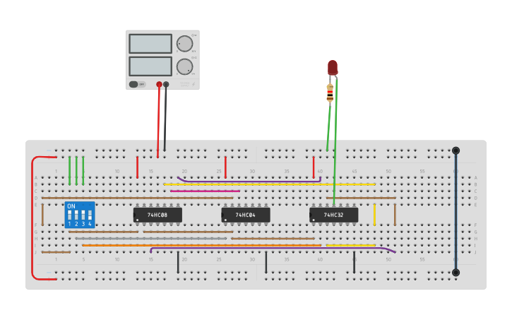 Circuit Design Using Basic Gates Tinkercad