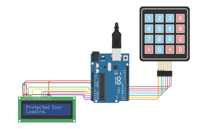 Circuit Design Door Lock System Tinkercad
