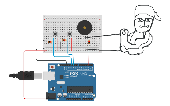 Circuit design Baka mitai Dota | Tinkercad