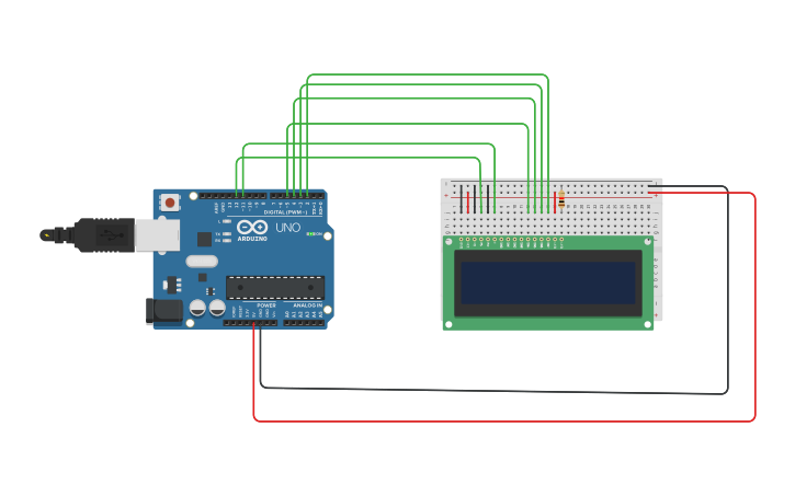 Circuit Design Lcd With Aurduino Tinkercad