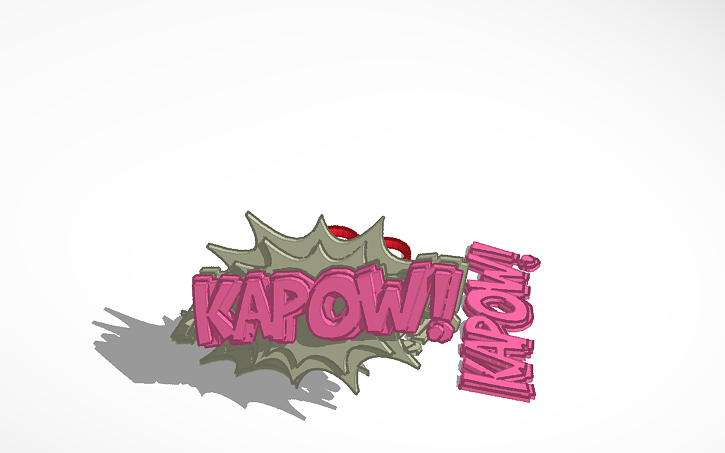 3D design Kapow Knuckles - Tinkercad