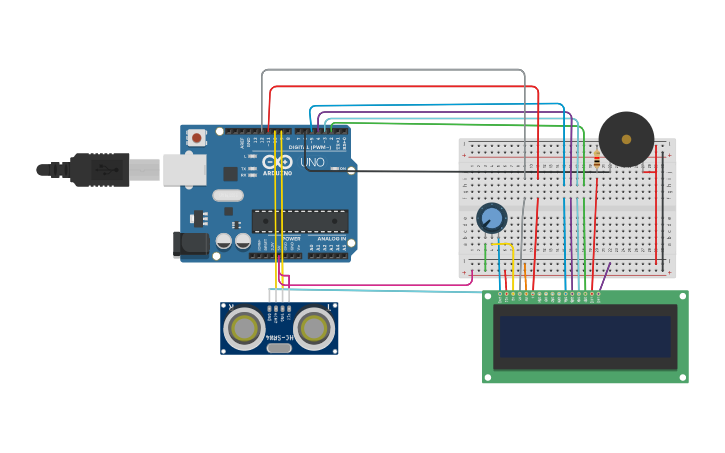 Circuit design Visitor counter by Bhanu Chandana | Tinkercad