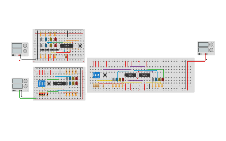 Circuit design Lach D 7475 memo | Tinkercad