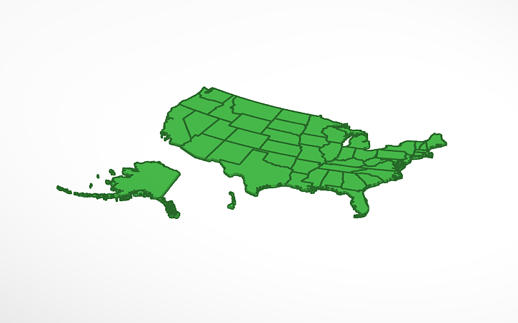 3D design US map | Tinkercad