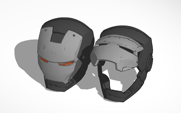 3D design war machine helmet - Tinkercad