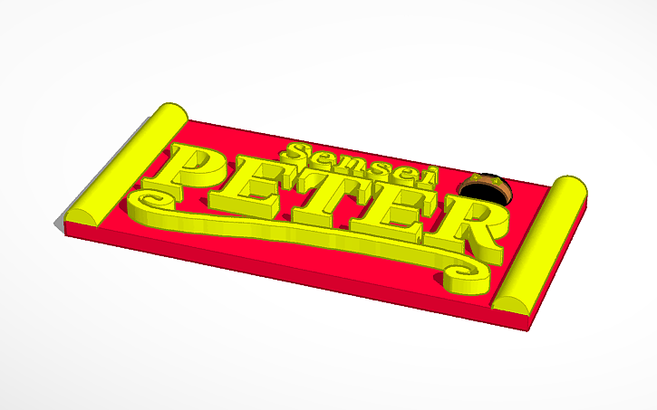 3D design Name Tag | Tinkercad