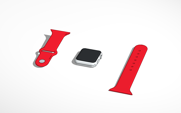 3D design 42mm Apple Watch (Red) | Tinkercad