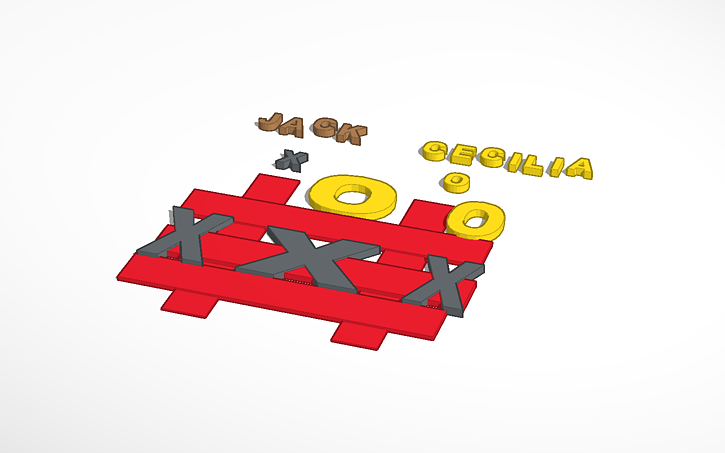 3D design TIK TAK TOE - Tinkercad