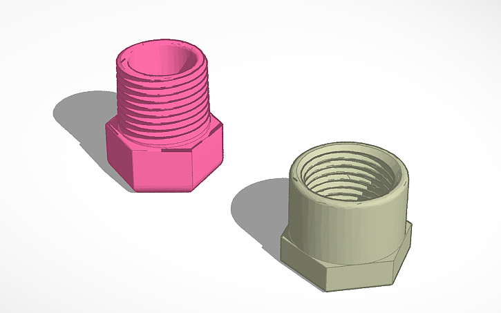 3D design NPT plug - Tinkercad