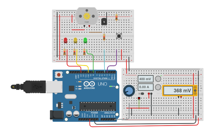 Circuit design Controle de Temperatura Ambiente - Arduíno - Tinkercad