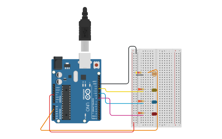 Circuit design Proyecto_13_KFC | Tinkercad