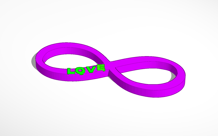 3D design Infinity Sign - Tinkercad