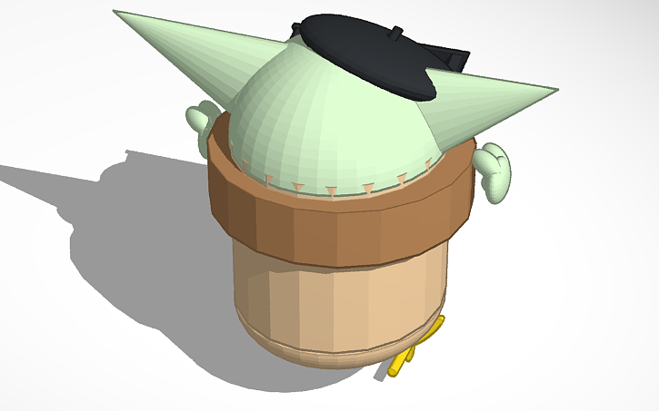 3D design Baby Yoda - Tinkercad