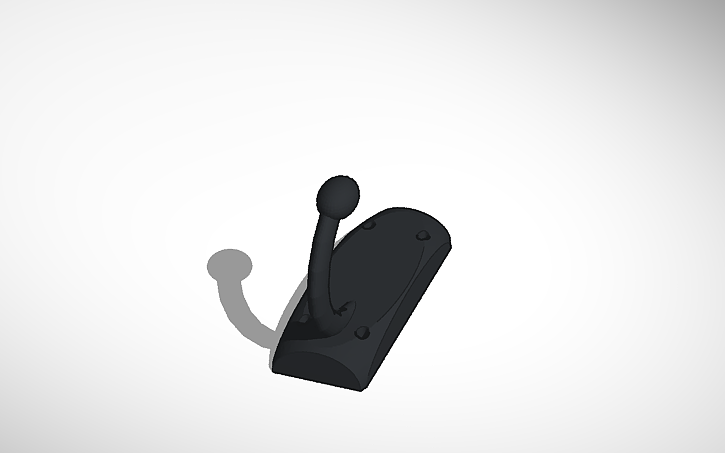 3D design Coat hook - Tinkercad