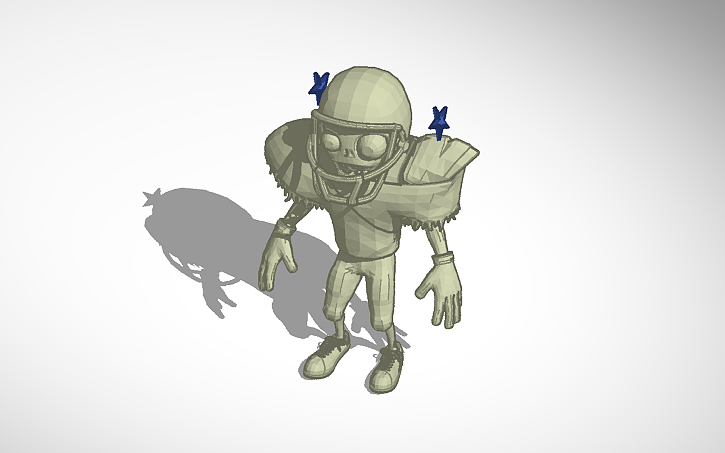3D design Zombie Prescott Cowboys QB - Tinkercad