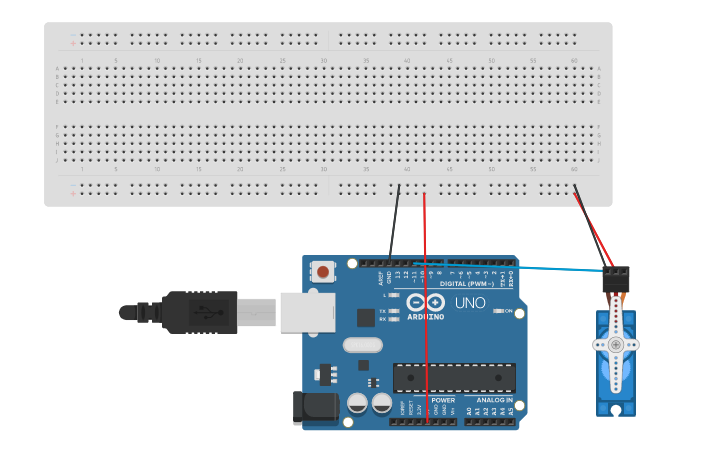 Circuit Design Servo Motor Control Tinkercad